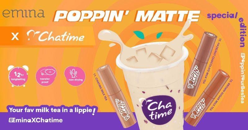 Kolaborasi Unik Emina X Chatime Minuman Jadi Lipcream